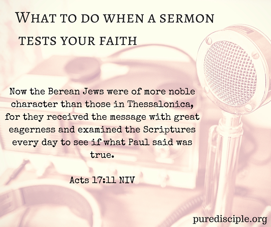 What to do when a sermon tests your faith – tea & testimony